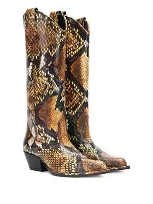 Roberto Cavalli Snakeskin-effect Boots