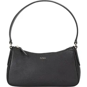 BOSS Small Alyce Leather Hobo Bag - Black