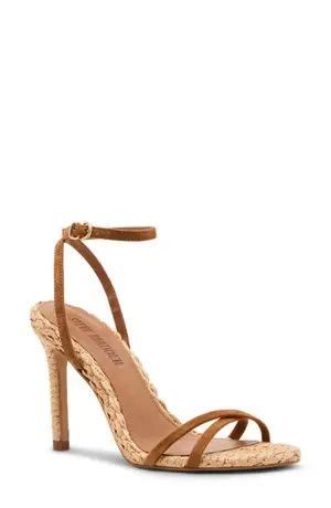 Brown Suede Ankle Strap Heels