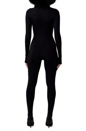 Naked Wardrobe Long Sleeve Jumpsuit - Black