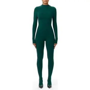 Naked Wardrobe Long Sleeve Jumpsuit - Emerald