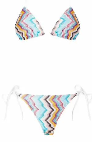 Missoni Classic Viscose And Lamé Bikini - Multicoloured