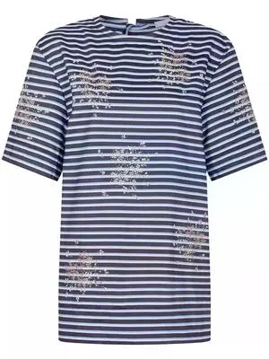 Rabanne Striped T-shirt - Blue