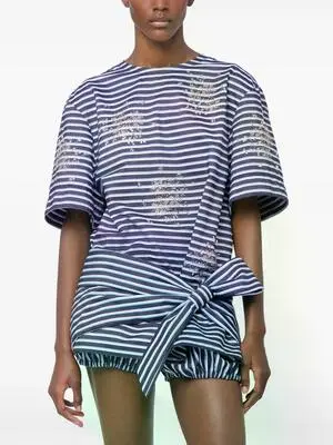 Rabanne Striped T-shirt - Blue