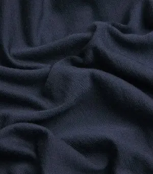 John Smedley Merino Wool Cherwell Roll Neck Sweater - Navy