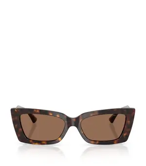 JIMMY CHOO Havana Cat Eye Sunglasses - Brown