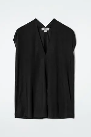 Cos Draped V-neck Top