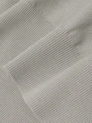 Loro Piana Cotton And Silk-blend Piqué Sweater - Gray