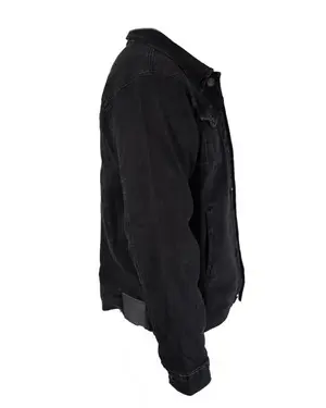 JACK OF SPADES Stretch Denim Jacket - Jet Black