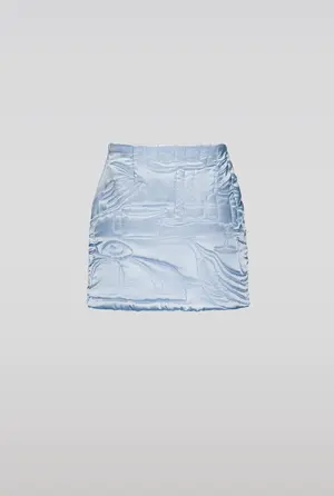 SAEMDI Padded Embroidered Mini Skirt