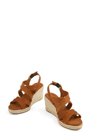 LK BENNETT Mariana Slingback Espadrille Platform Wedge Sandal