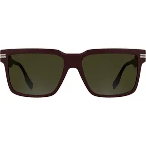 Canada Goose 59mm Modified Rectangular Sunglasses - Matte Burgundy