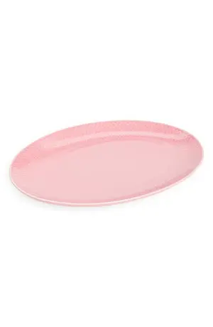 LYNGBY PORCELAEN Rhombe Color Oval Serving Dish - Rose