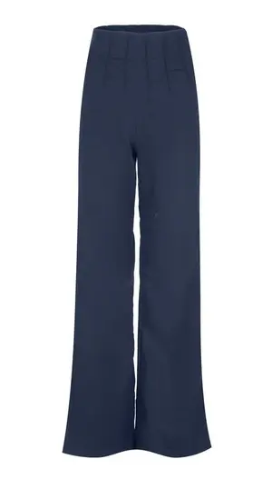 PRIME OF LIME Alison Wide-leg Pants - Navy