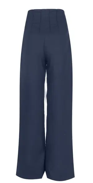 PRIME OF LIME Alison Wide-leg Pants - Navy
