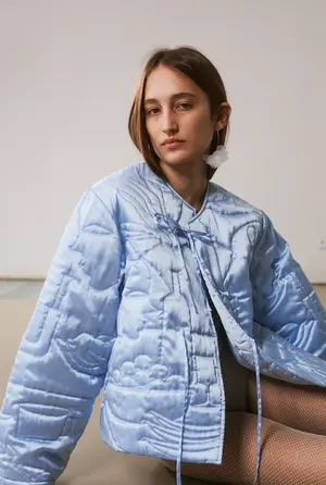 SAEMDI Padded Embroidered Jacket