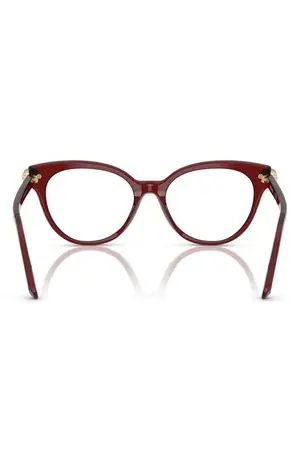 SWAROVSKI 51mm Phantos Optical Glasses - Tranparent Burgundy/ Demo Lens