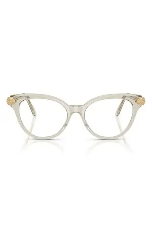 SWAROVSKI 51mm Phantos Optical Glasses - Transparent Beige/ Demo Lens