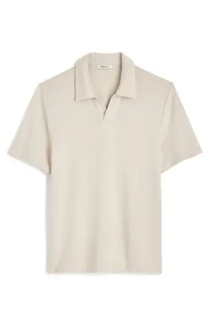 Madewell Johnny Collar Heavyweight Mesh Polo - Dove