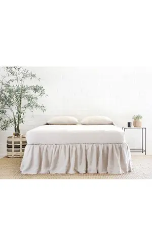 POM POM AT HOME Gathered Linen Bedskirt - Flax
