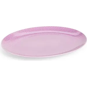 LYNGBY PORCELAEN Rhombe Color Oval Serving Dish - Purple
