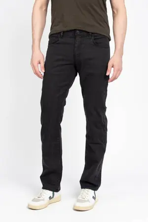 JACK OF SPADES Jack Fit Five-pocket Pants - Black Sateen