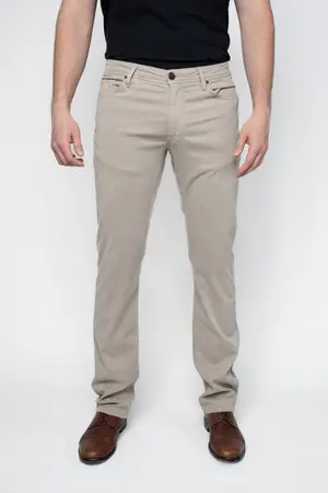 JACK OF SPADES Jack Fit Five-pocket Pants - Cement