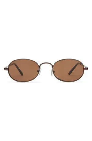 AIRE Regulus 49mm Oval Sunglasses - Chocolate/chocolate Mono