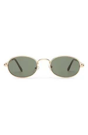AIRE Regulus 49mm Oval Sunglasses - Gold/green Mono