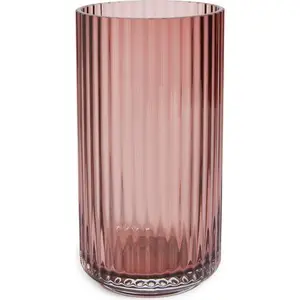LYNGBY PORCELAEN 8-inch Fluted Vase - Burgundy