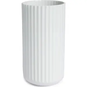 LYNGBY PORCELAEN 8-inch Fluted Vase - White
