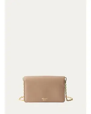 Prada Prada Mini Saffiano Leather Shoulder Bag Camel
