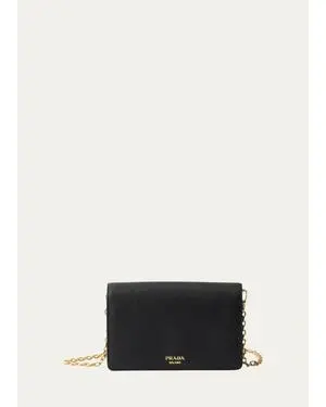 Prada Saffiano Leather Shoulder Bag - Nero