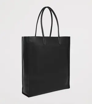 Smythson Leather Kingly Tote Bag - Black