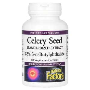 NATURAL FACTORS Celery Seed Extract 60 Capsules - One-color