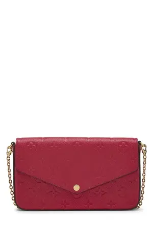LOUIS VUITTON Louis Vuitton Monogram Empreinte Pochette Felicie Red