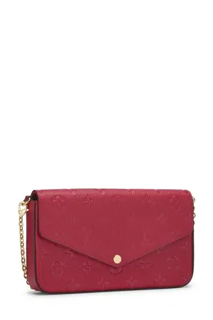 LOUIS VUITTON Monogram Empreinte Pochette Felicie - Red