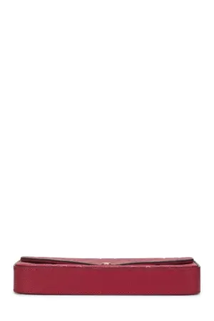 LOUIS VUITTON Monogram Empreinte Pochette Felicie - Red