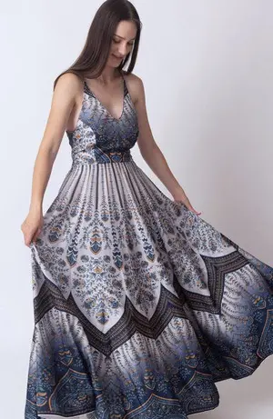RAAS Ruba Printed Long Dress