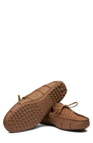 Swims Woven Driving Loafer - Nut
