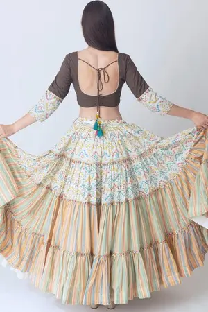 RAAS Tiered Chaniya Choli Set