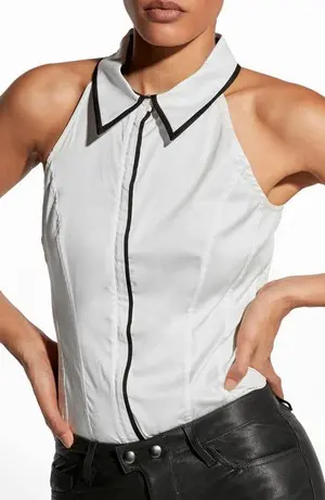 AS By DF Reese Halter Blouse - White