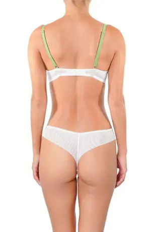HUIT Dance Des Fleurs Embroidered Mesh Tanga