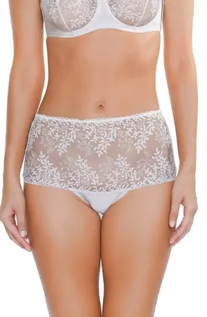 HUIT Amoureuse High Waist Embroidered Lace Briefs