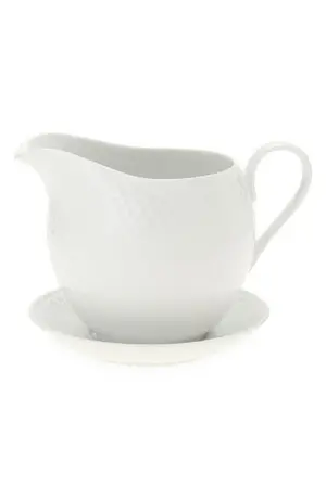 LYNGBY PORCELAEN Rhombe Sauce Boat - White