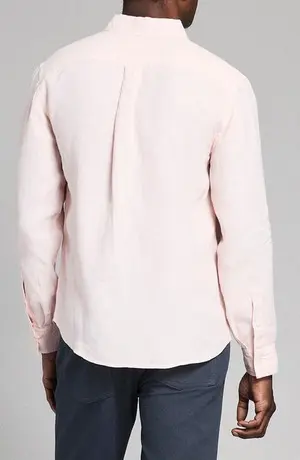 Billy Reid Tuscumbia Linen Button-down Shirt - Blush