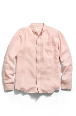 Billy Reid Tuscumbia Linen Button-down Shirt - Blush