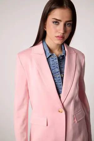 BLUE REVIVAL Helen Blazer With Removable Insert - Pink