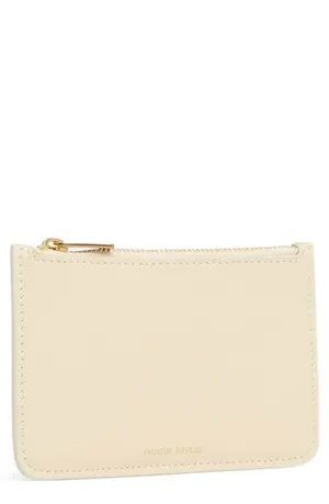 MANSUR GAVRIEL Leather Zip Card Holder - Jasmine
