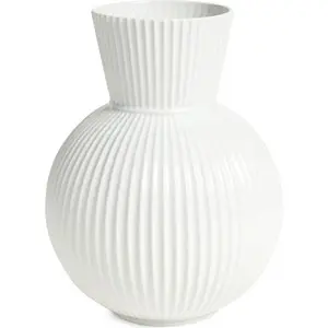 LYNGBY PORCELAEN Tura Porcelain Vase - White